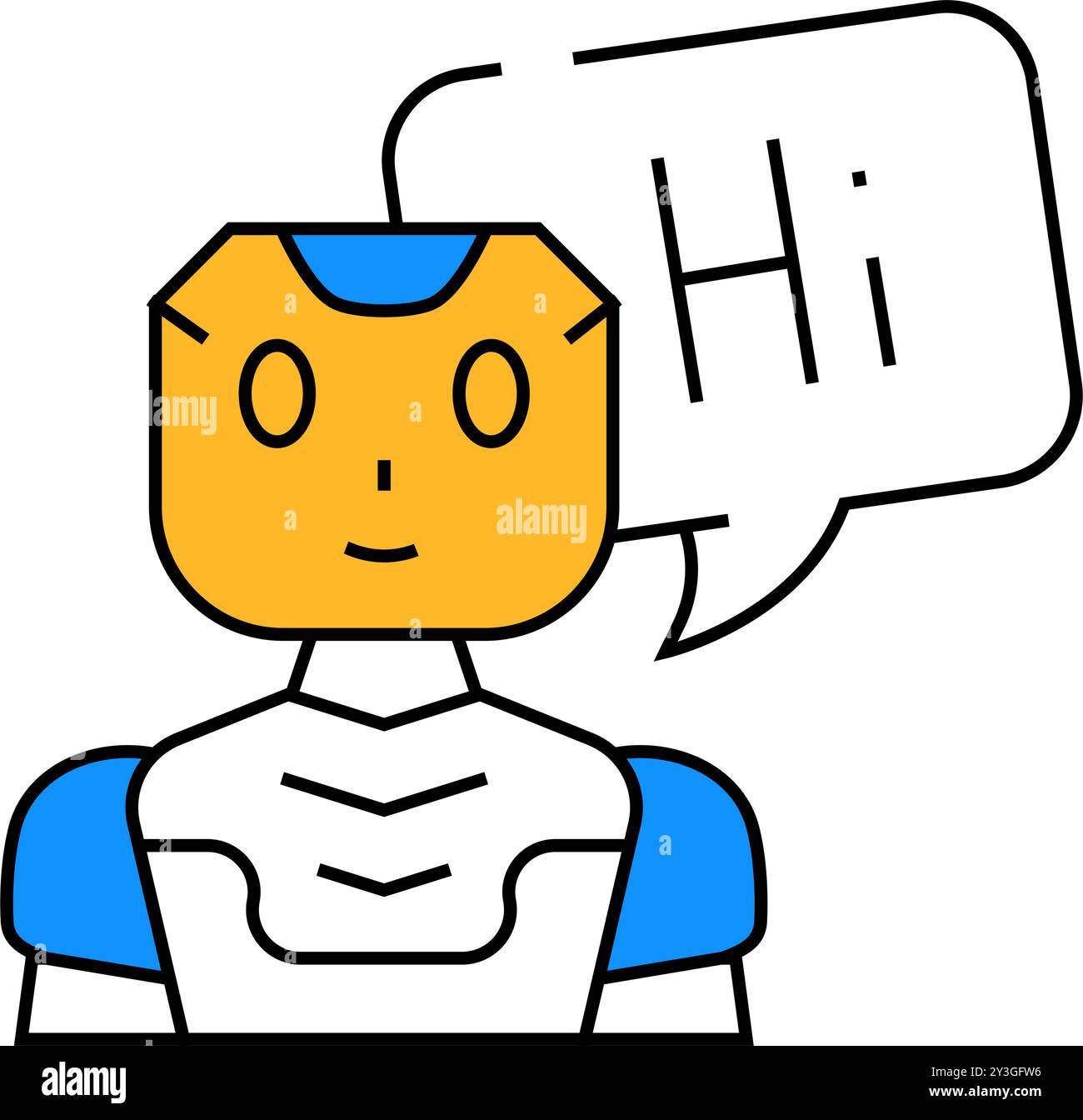 Chatbot robot color icon Cut Out Stock Images & Pictures - Alamy