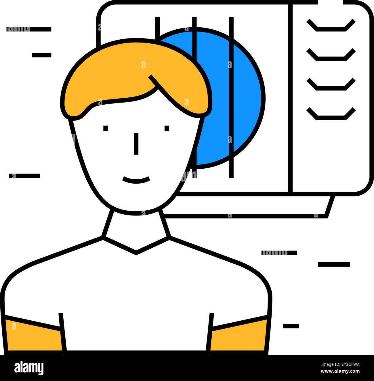 building superintendent repair worker icon color illustration Stock ...