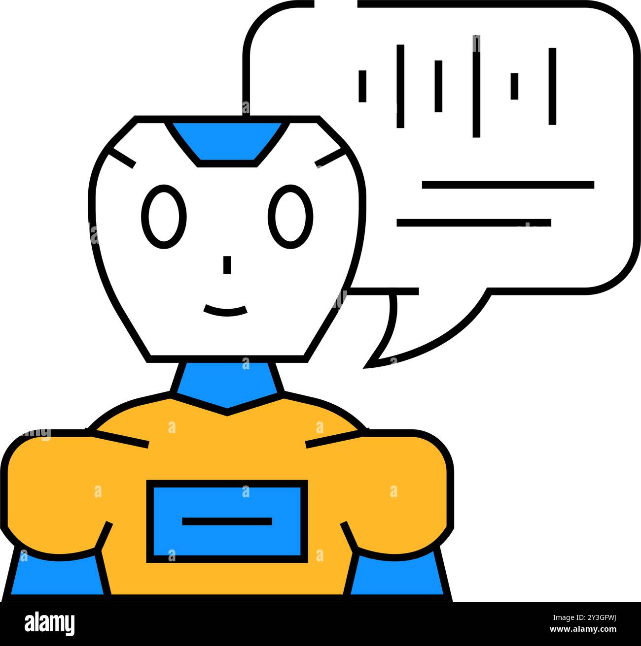 speech chat bot icon color illustration Stock Vector Image & Art - Alamy