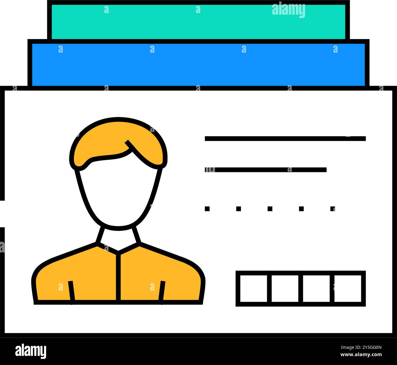 client card kyc icon color illustration Stock Vector Image & Art - Alamy