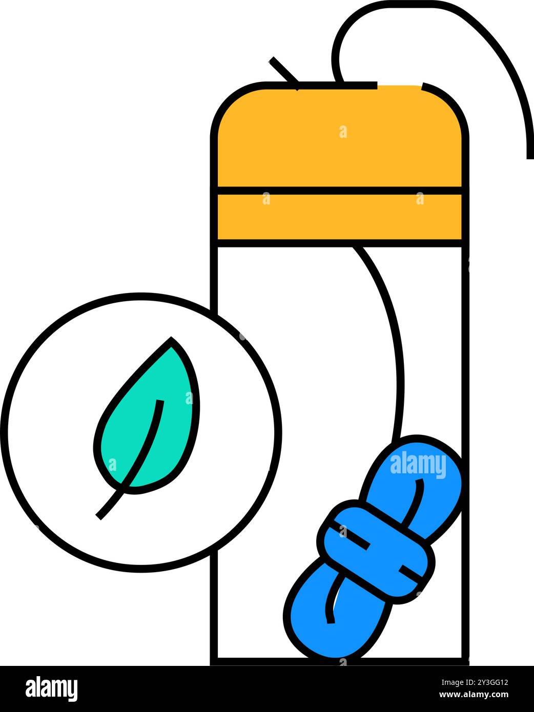 dental floss zero waste icon color illustration Stock Vector Image ...