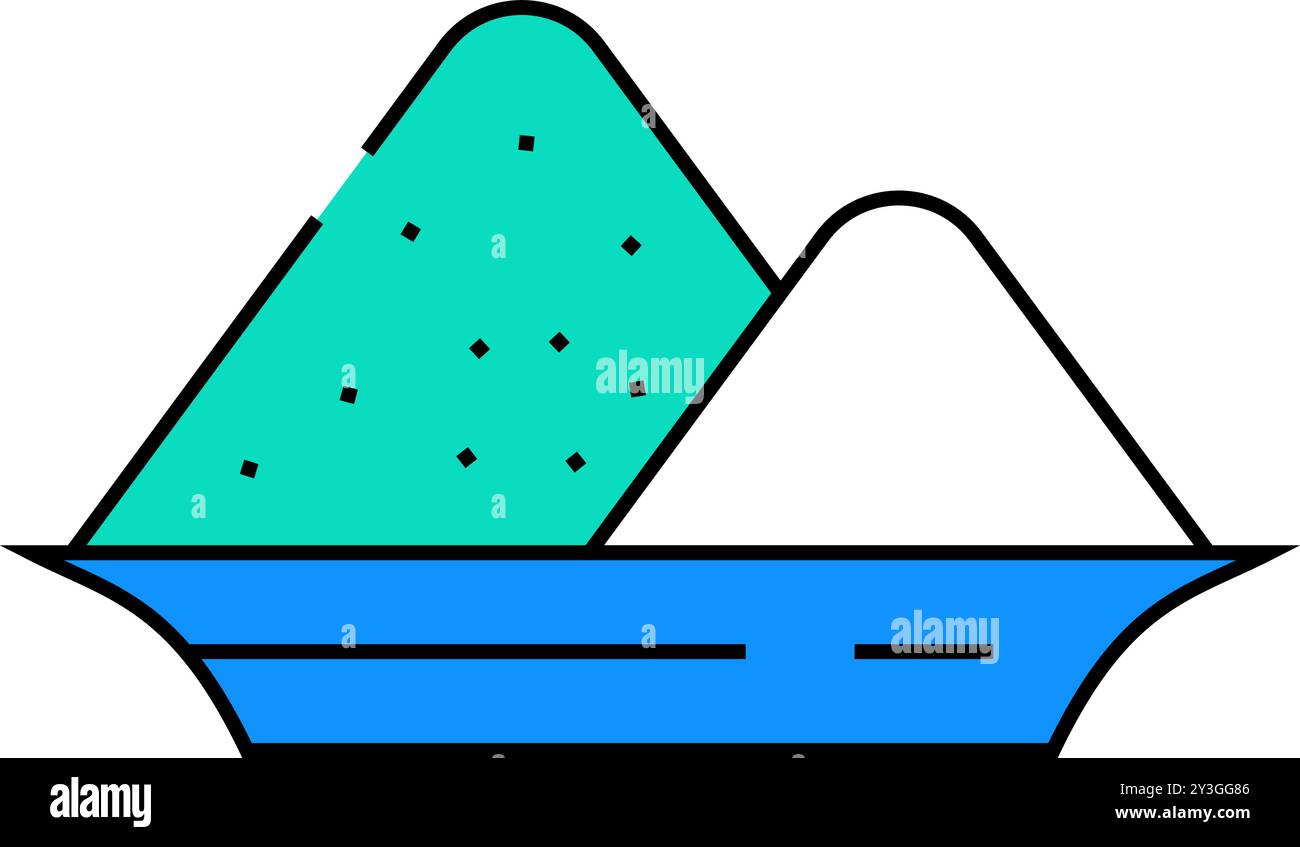salt heap in plate icon color illustration Stock Vector Image & Art - Alamy