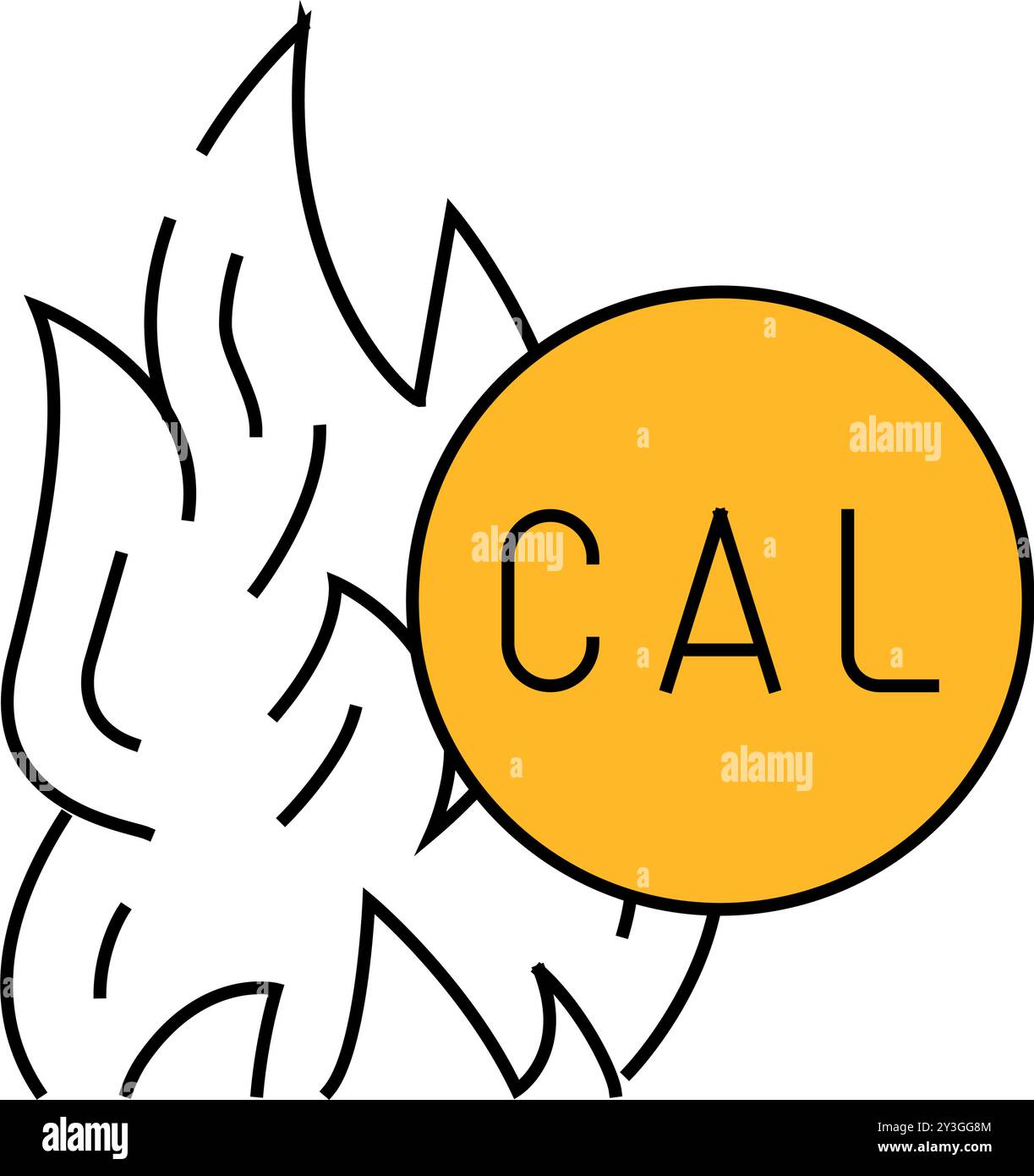 burning calories icon color illustration Stock Vector Image & Art - Alamy