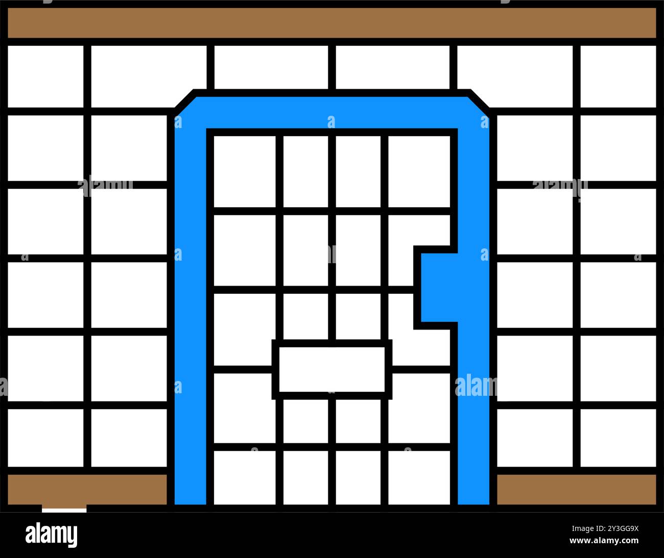 jail cell bars crime icon color illustration Stock Vector Image & Art ...