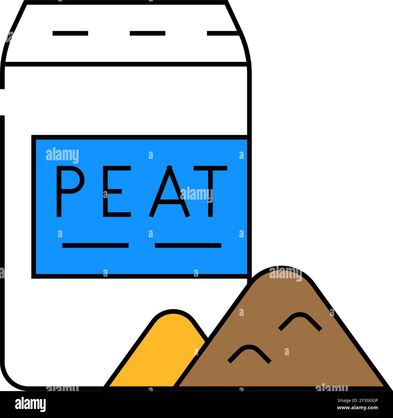 bag of peat icon color illustration Stock Vector Image & Art - Alamy
