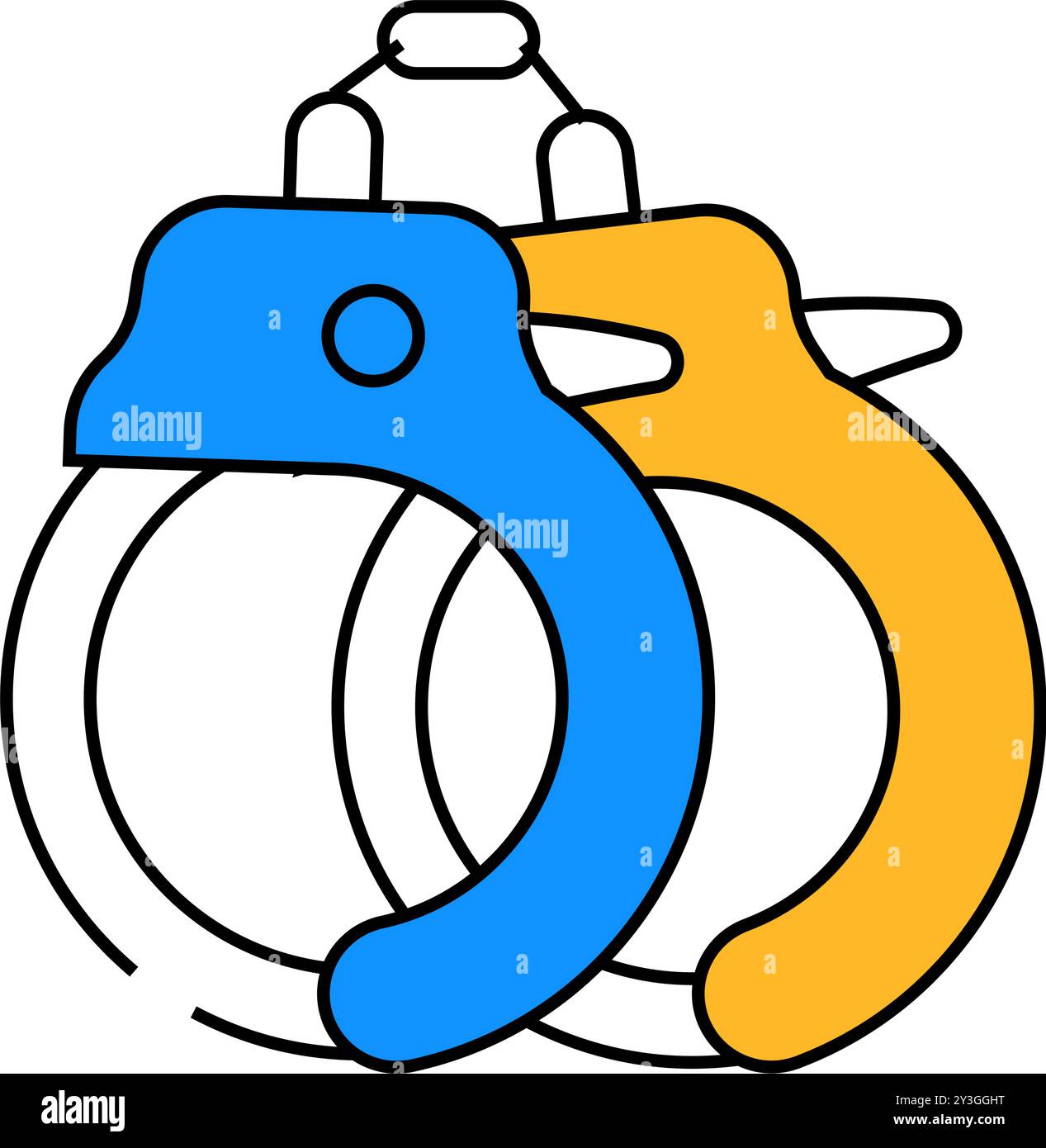 handcuffs crime icon color illustration Stock Vector Image & Art - Alamy