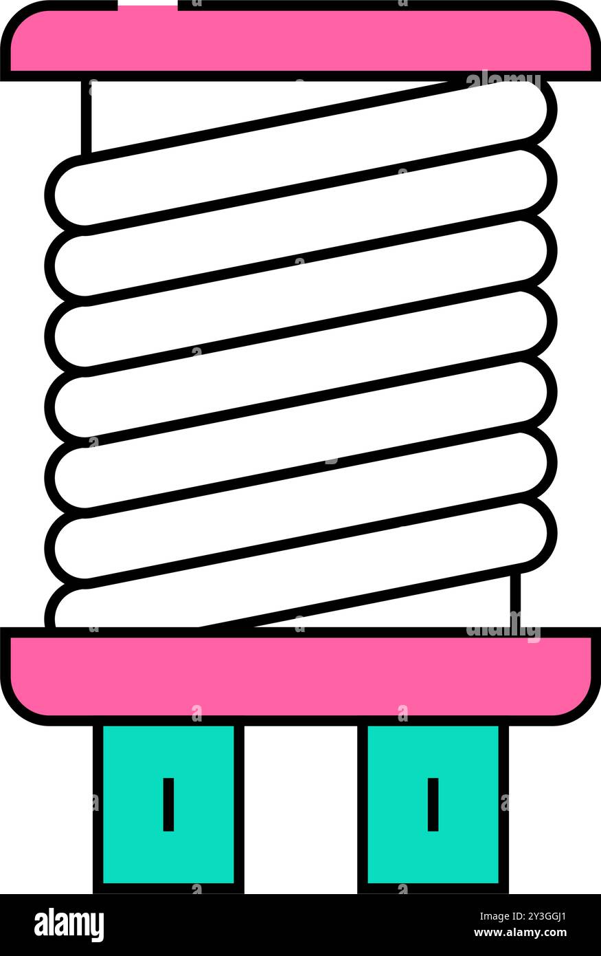 coil electromagnetic icon color illustration Stock Vector Image & Art ...