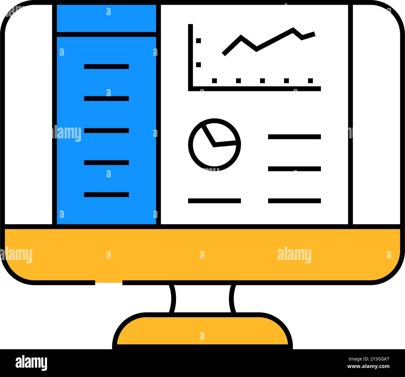 reporting system icon color illustration Stock Vector Image & Art - Alamy