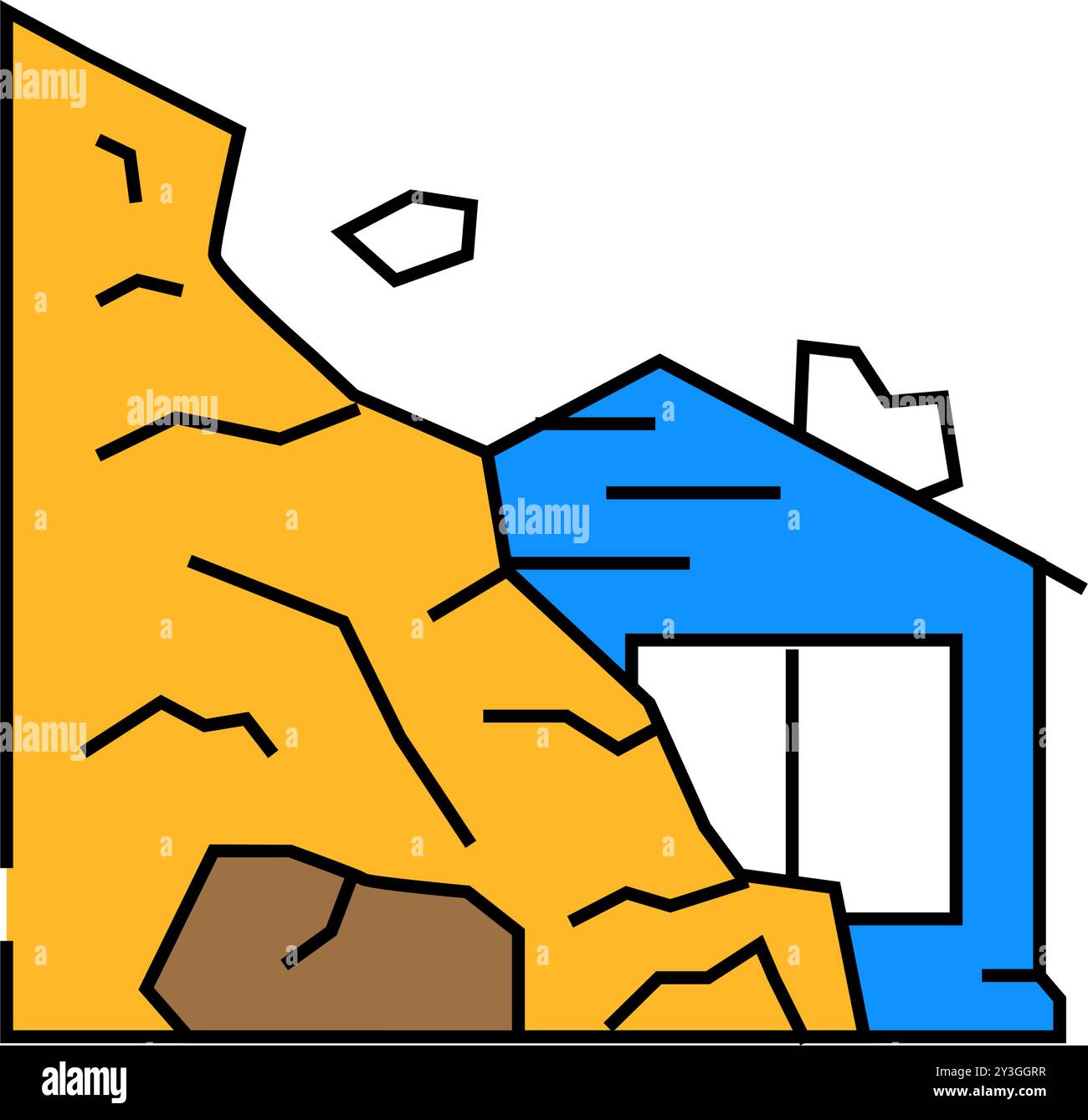 Collapse earthquake disaster color Cut Out Stock Images & Pictures - Alamy