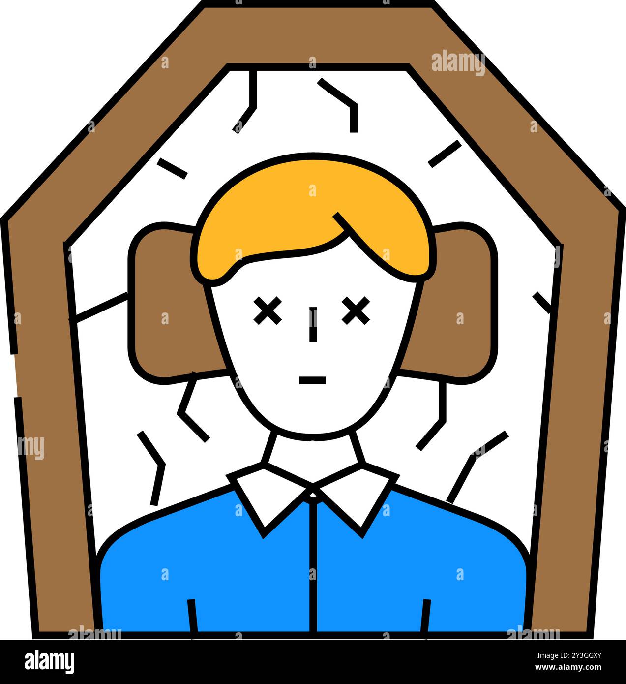 dead man in coffin icon color illustration Stock Vector Image & Art - Alamy
