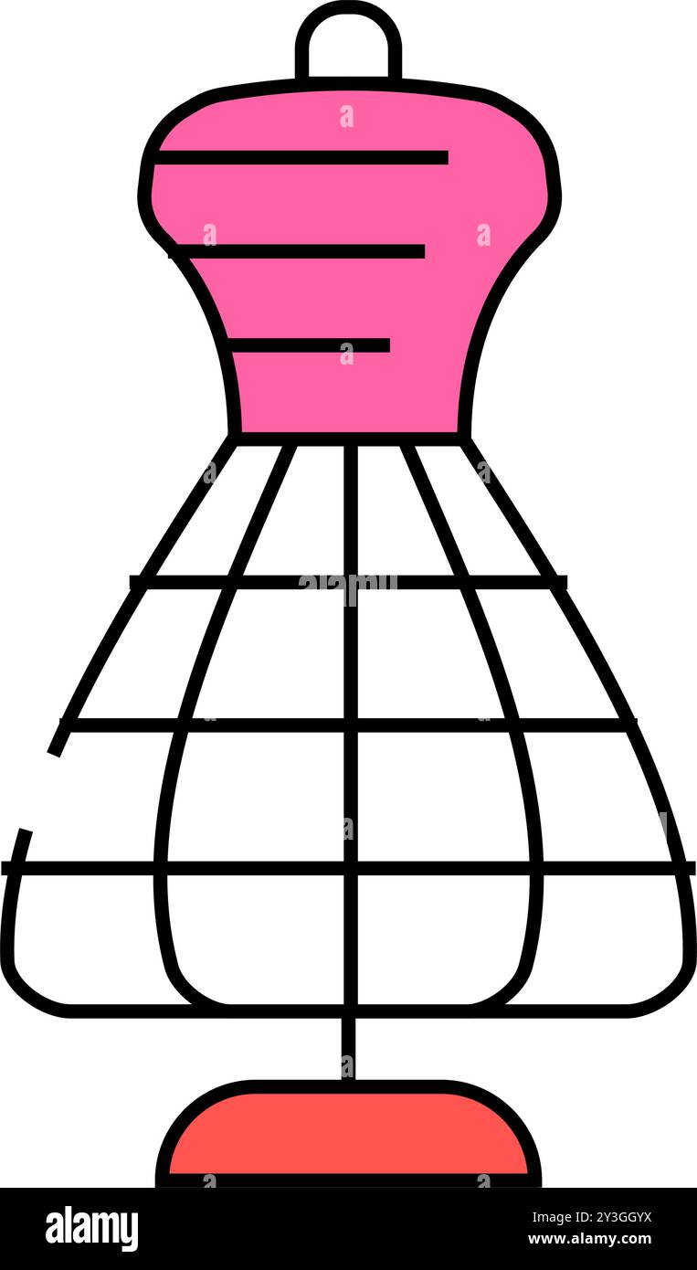 sewing mannequin stylist icon color illustration Stock Vector Image ...