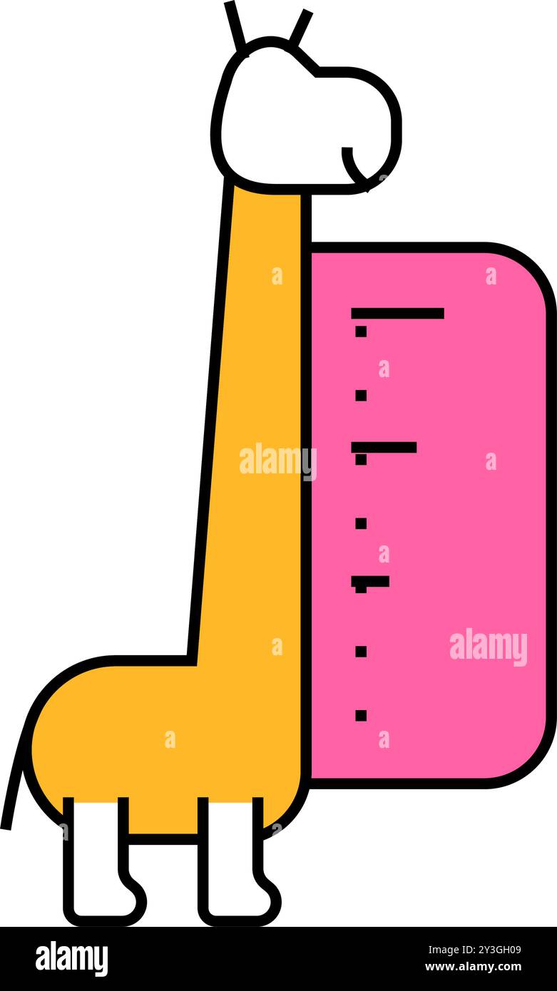 height chart kid bedroom icon color illustration Stock Vector Image ...