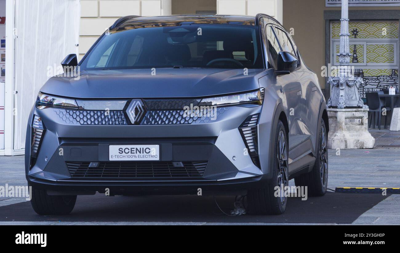 Turin, Italy. 13th September 2024. Renault Scenic E-tech Electric at ...