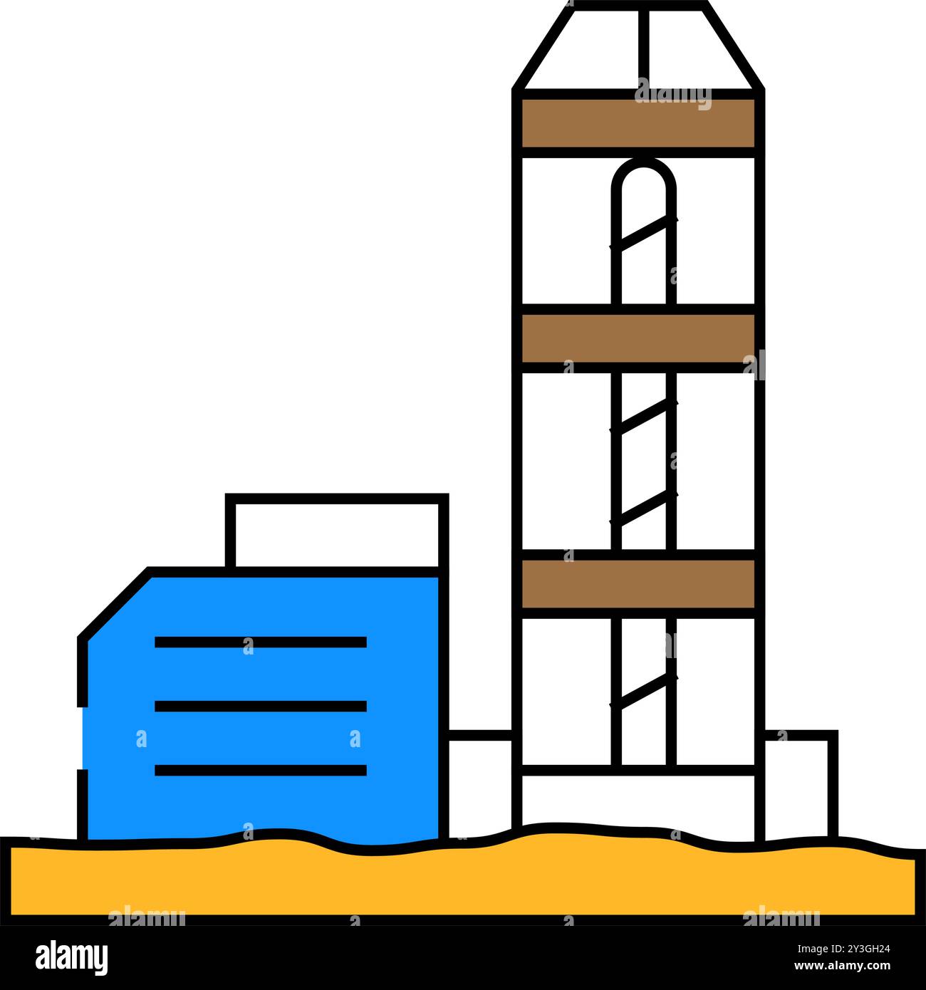core drilling steel production icon color illustration Stock Vector ...