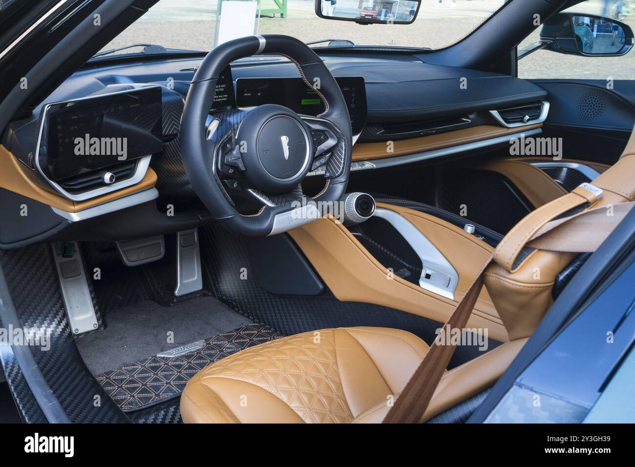 Turin, Italy. 13th September 2024. Interior of Pininfarina Battista ...
