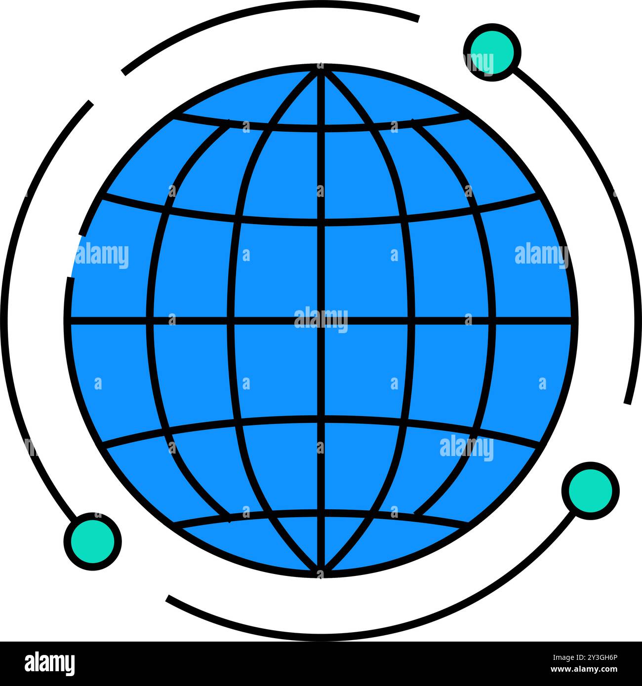 business globalization icon color illustration Stock Vector Image & Art ...