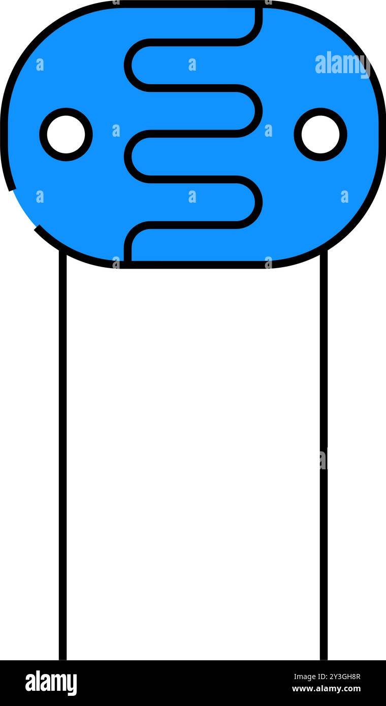 photoresistor electronic component icon color illustration Stock Vector ...