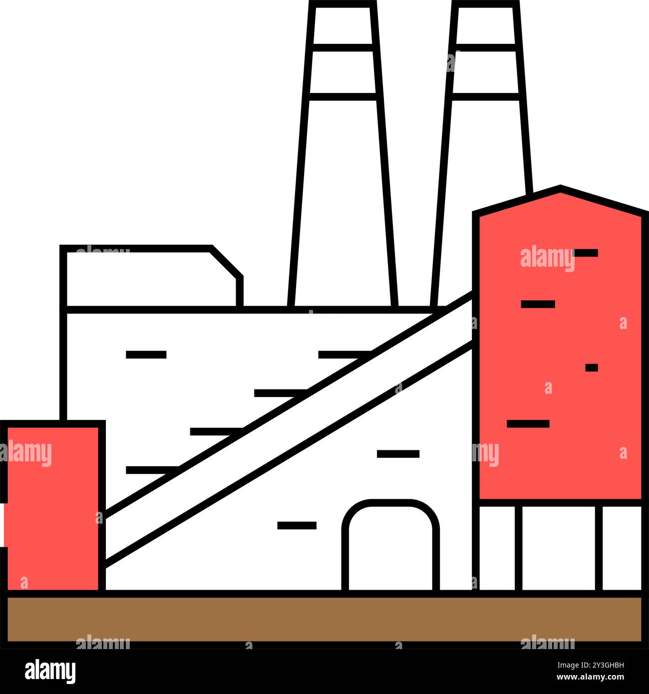 coking plant steel production icon color illustration Stock Vector ...