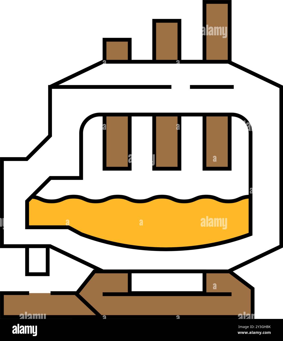 Electric arc furnace Stock Vector Images - Alamy