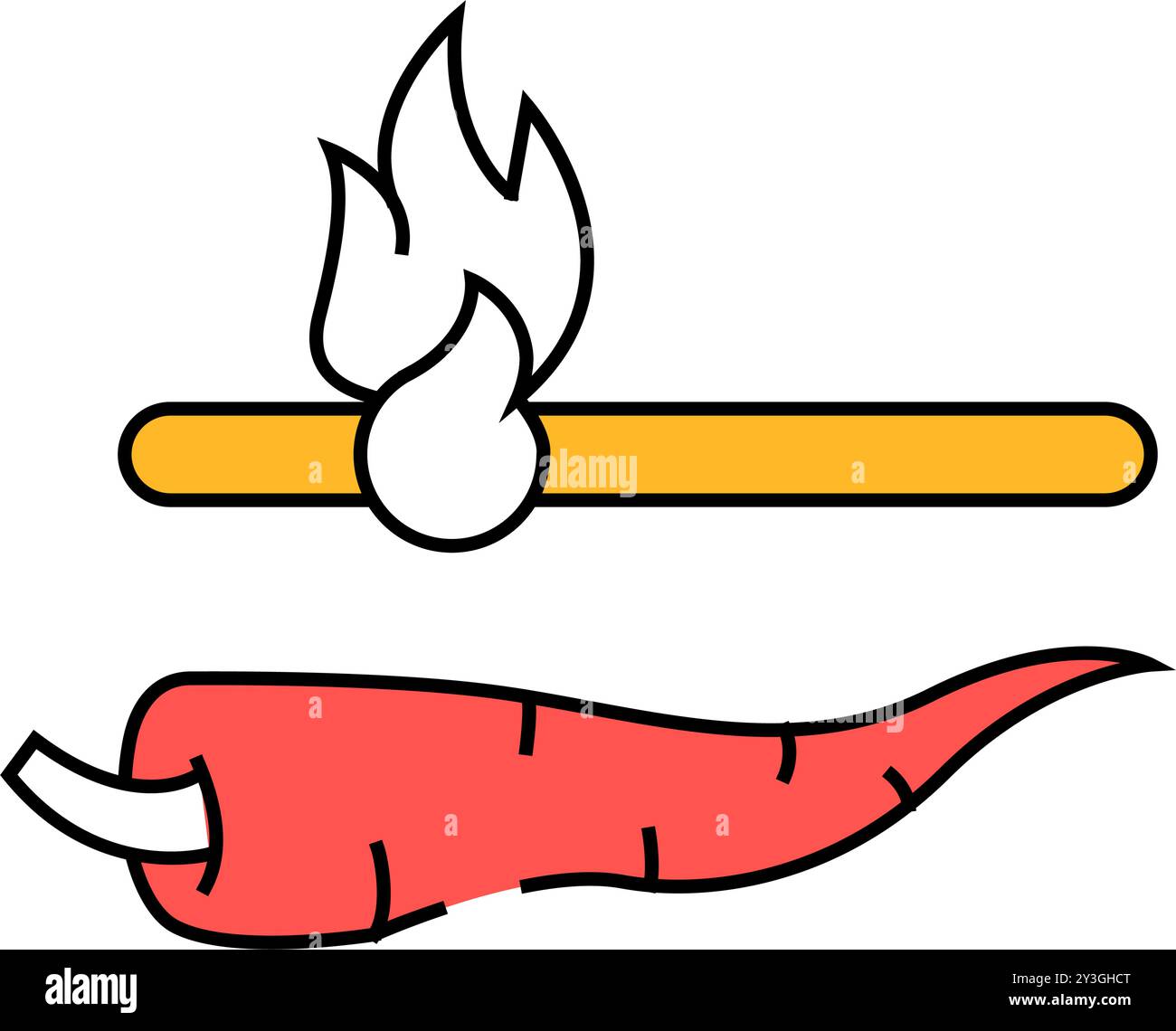 Spicy level color icon Cut Out Stock Images & Pictures - Alamy