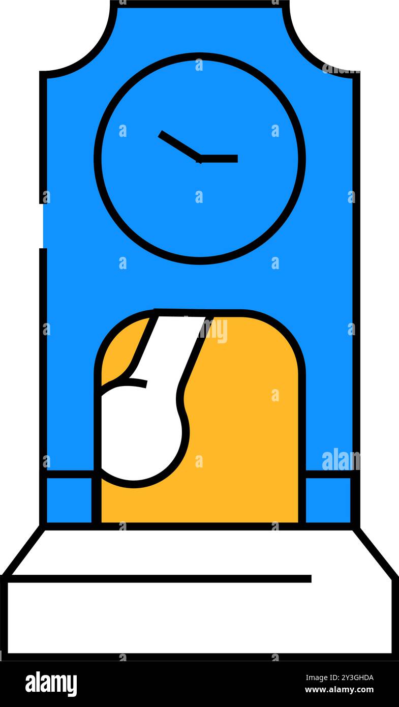 floor antique clock icon color illustration Stock Vector Image & Art ...