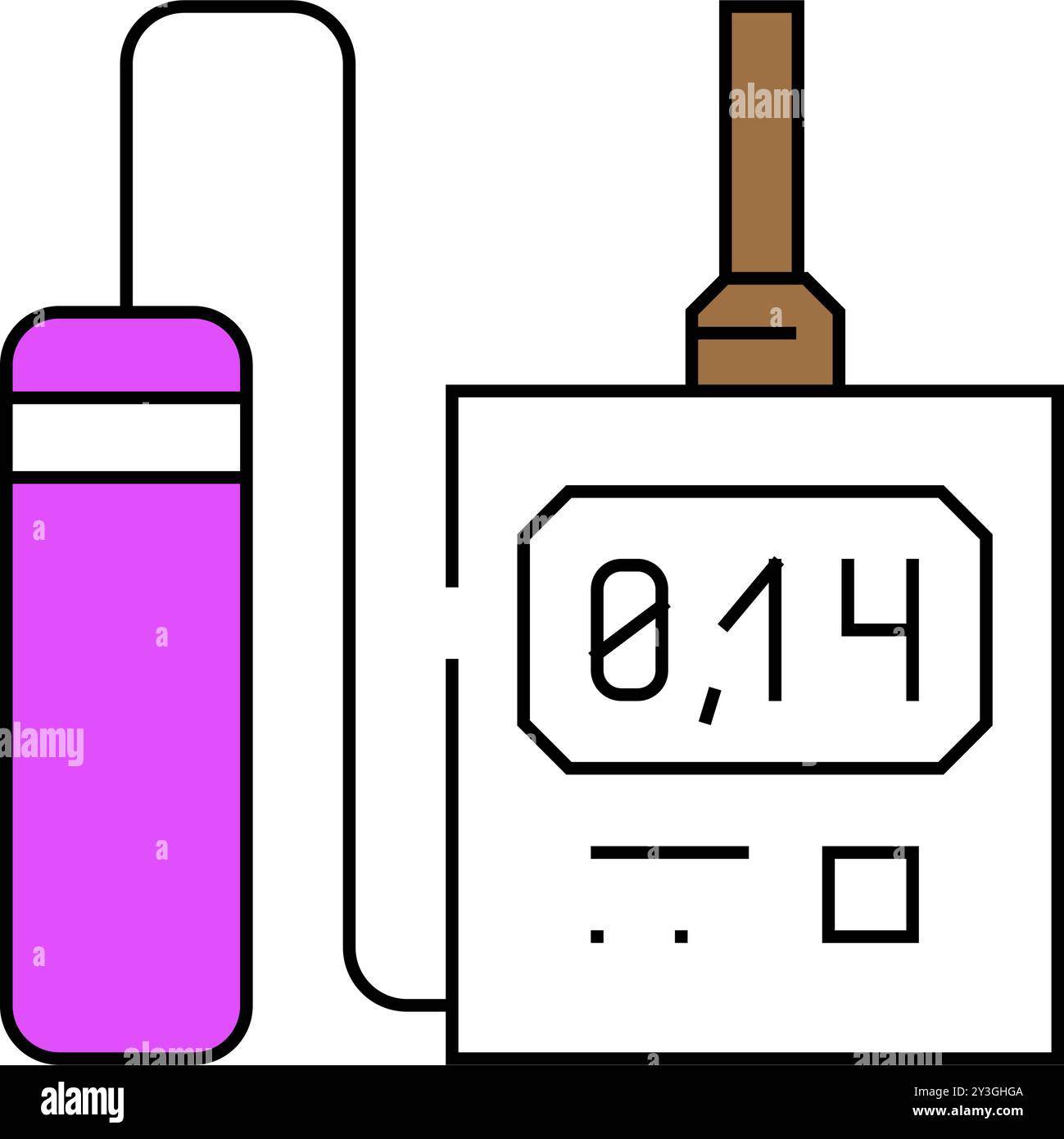 radiation monitoring nuclear energy icon color illustration Stock ...