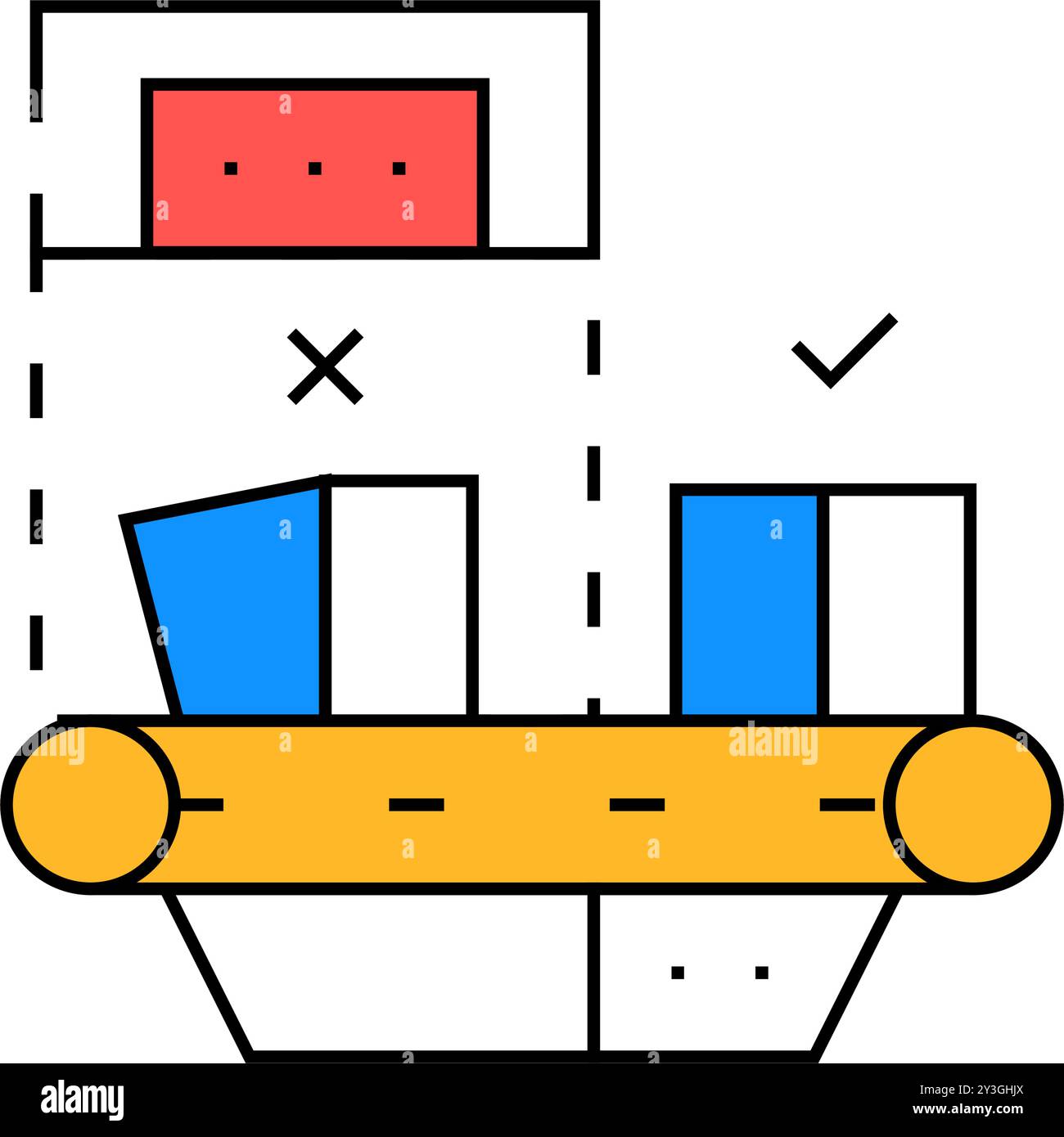 failure checking production icon color illustration Stock Vector Image ...