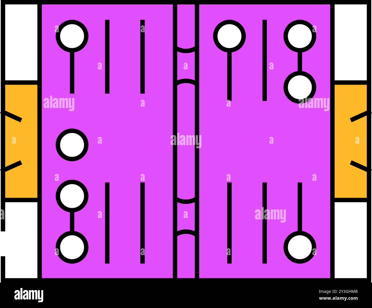 backgammon game board table icon color illustration Stock Vector Image ...