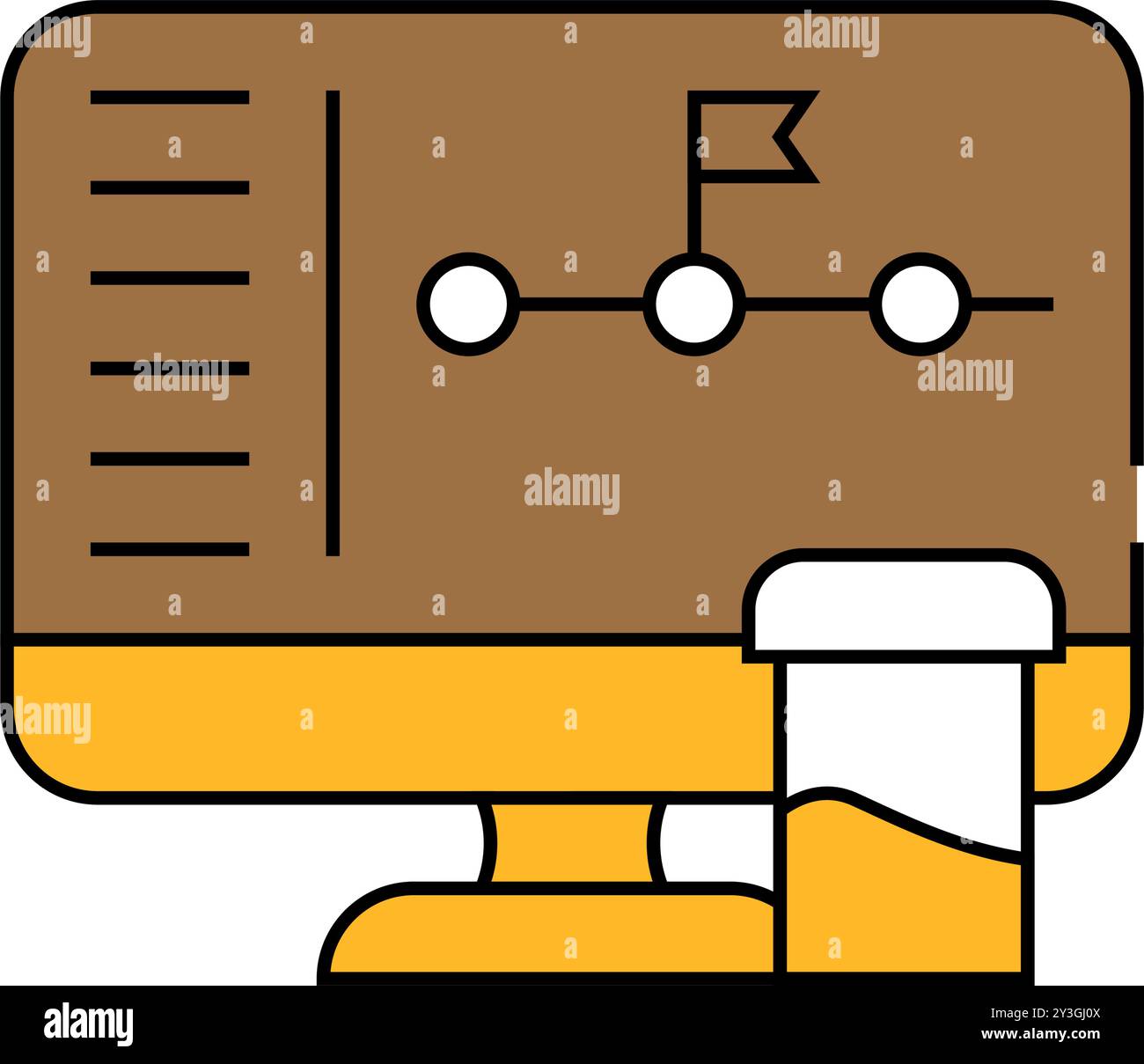 athlete monitoring system icon color illustration Stock Vector Image ...