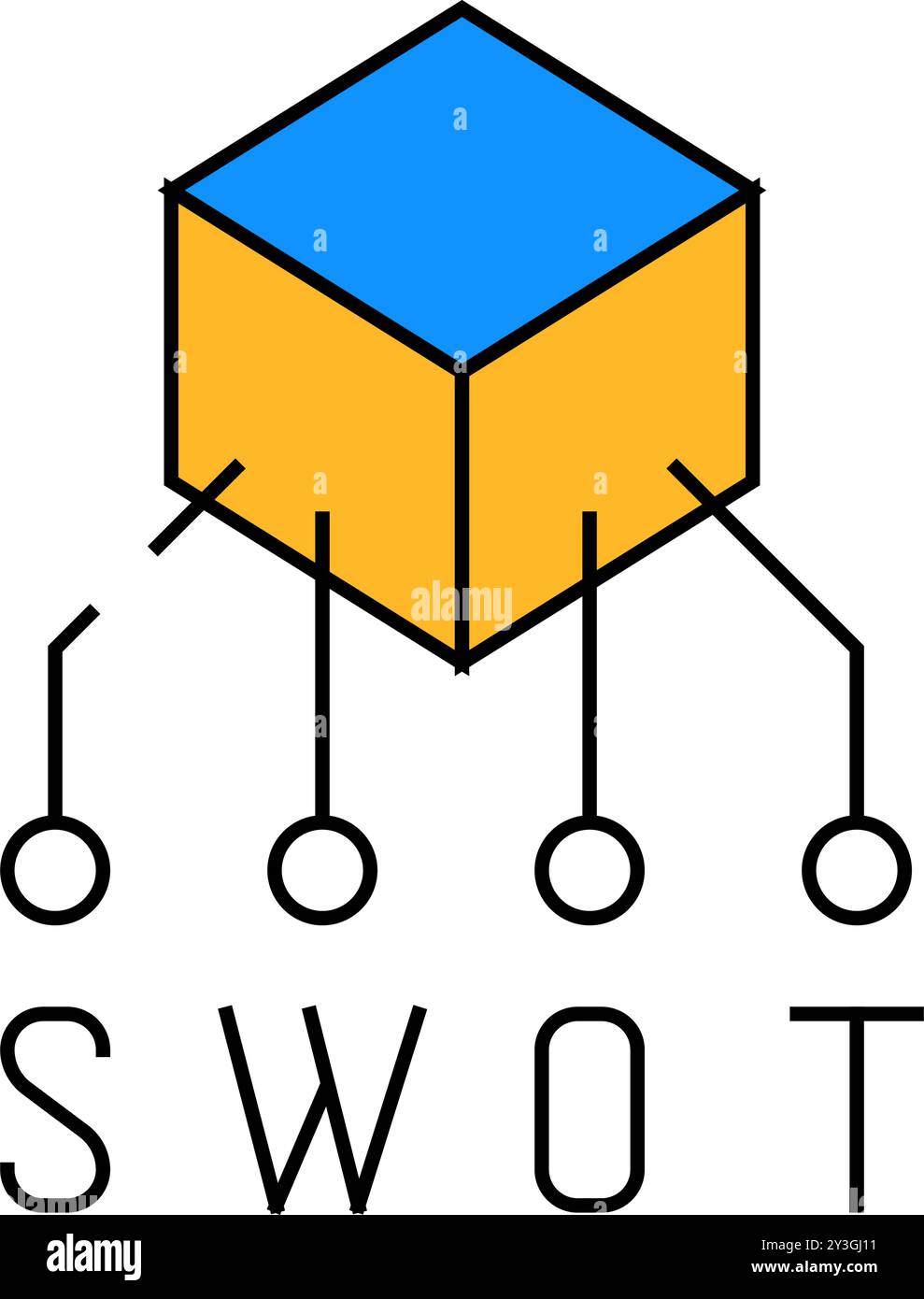 swot analysis production icon color illustration Stock Vector Image ...