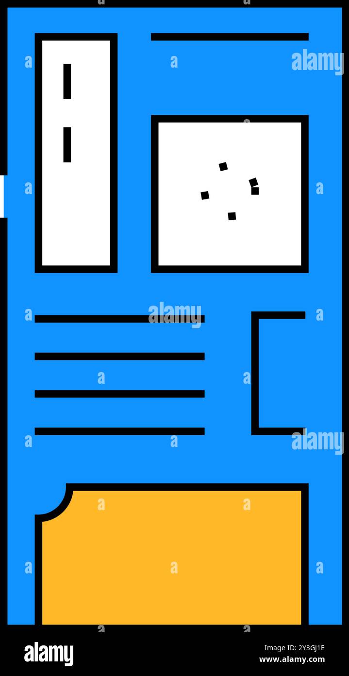 computer case gaming pc icon color illustration Stock Vector Image ...