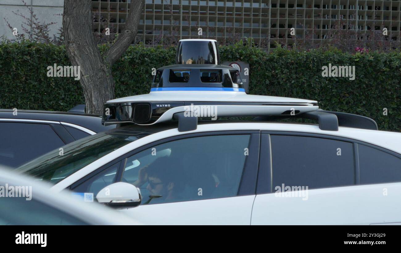 Los Angeles, California, USA 12th September 2024 Waymo Driverless Car ...