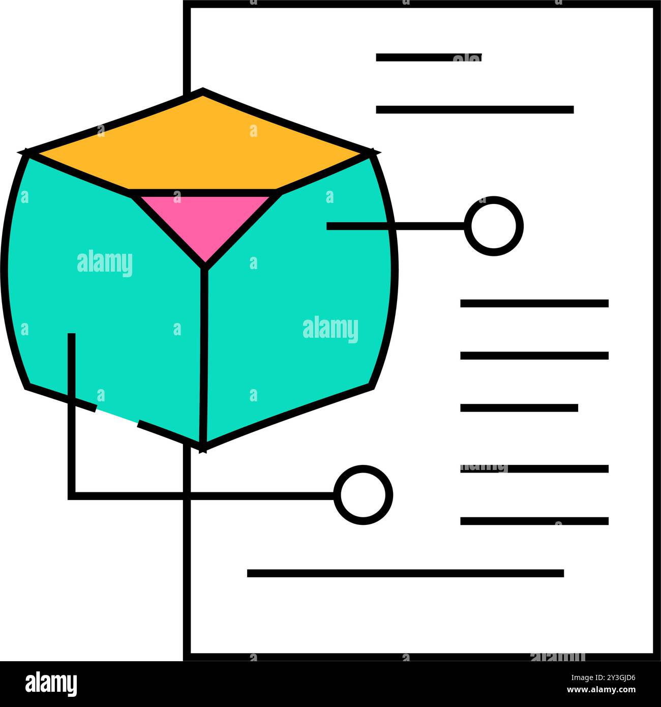 modeling data science icon color illustration Stock Vector Image & Art ...