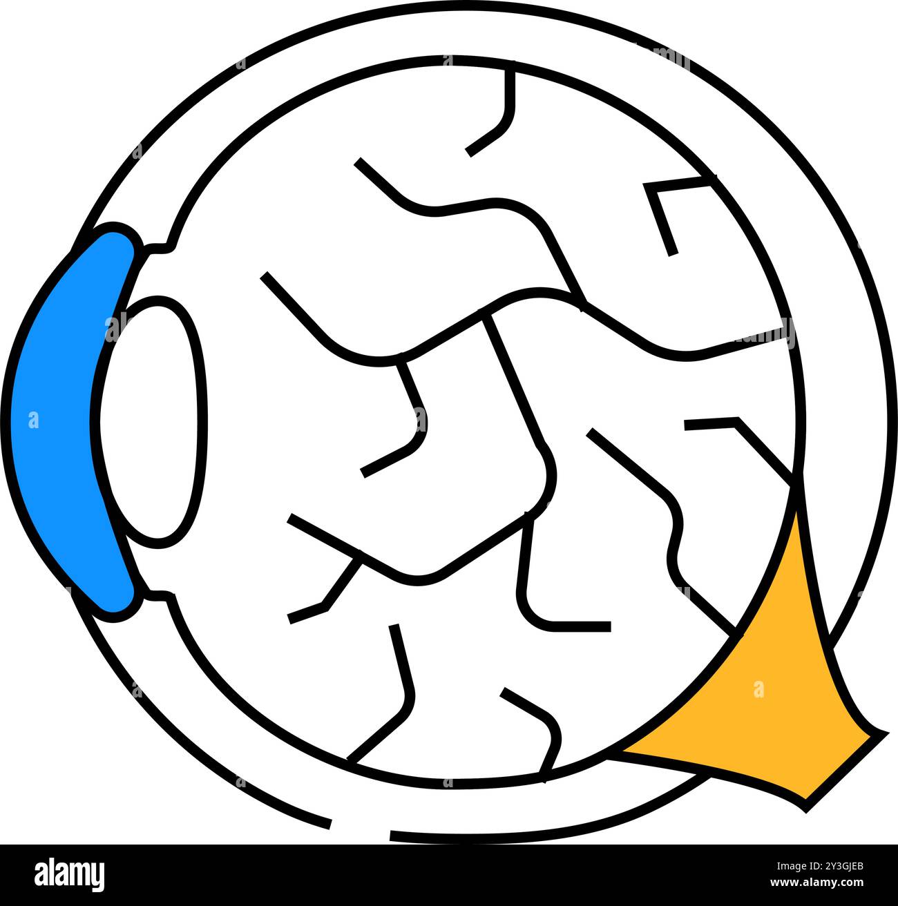 inflammation of eye ophthalmology icon color illustration Stock Vector ...