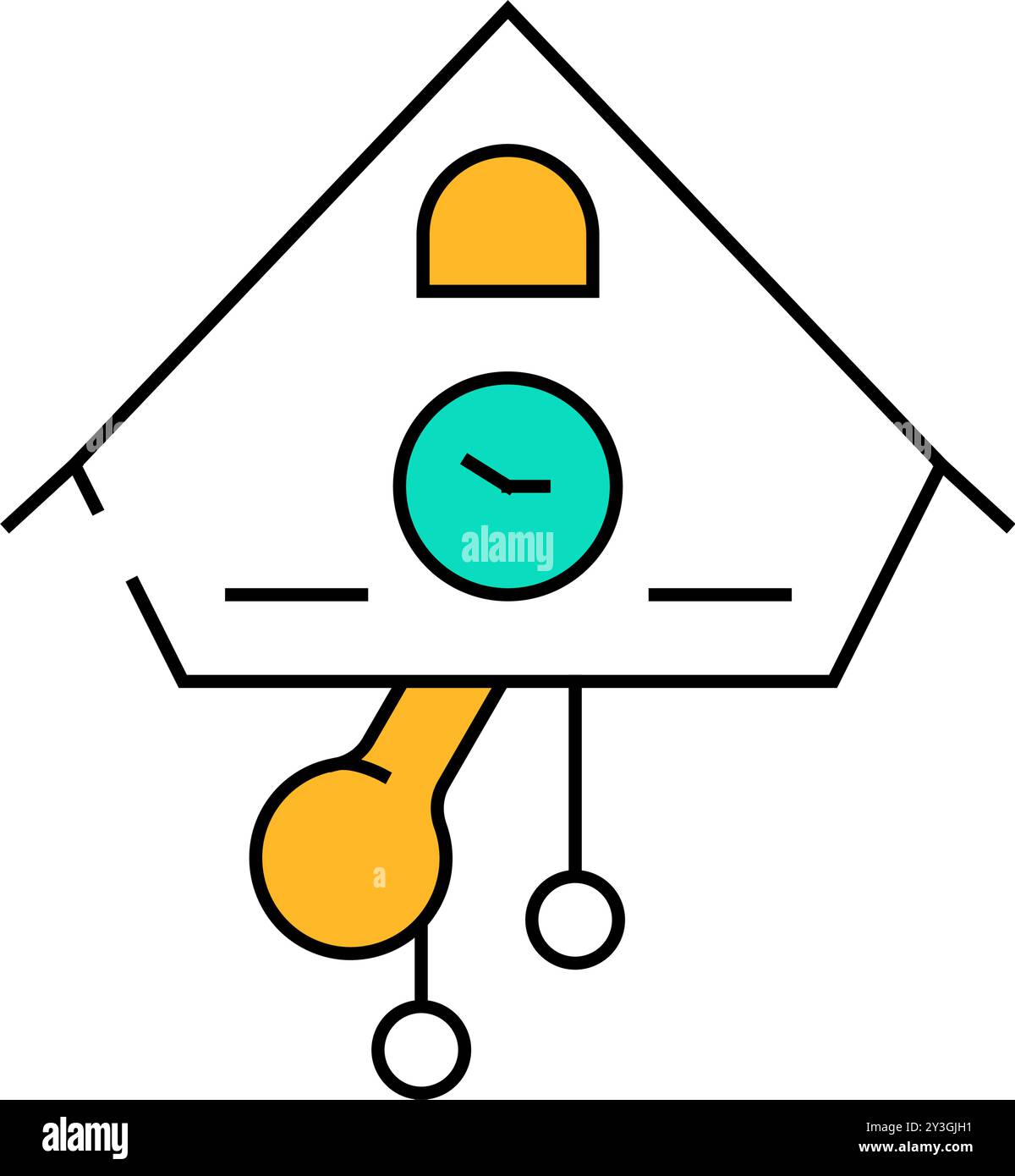 cuckoo clock icon color illustration Stock Vector Image & Art - Alamy