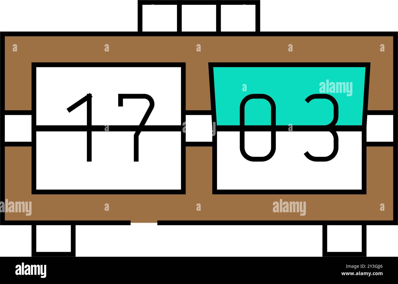 mechanical clock icon color illustration Stock Vector Image & Art - Alamy