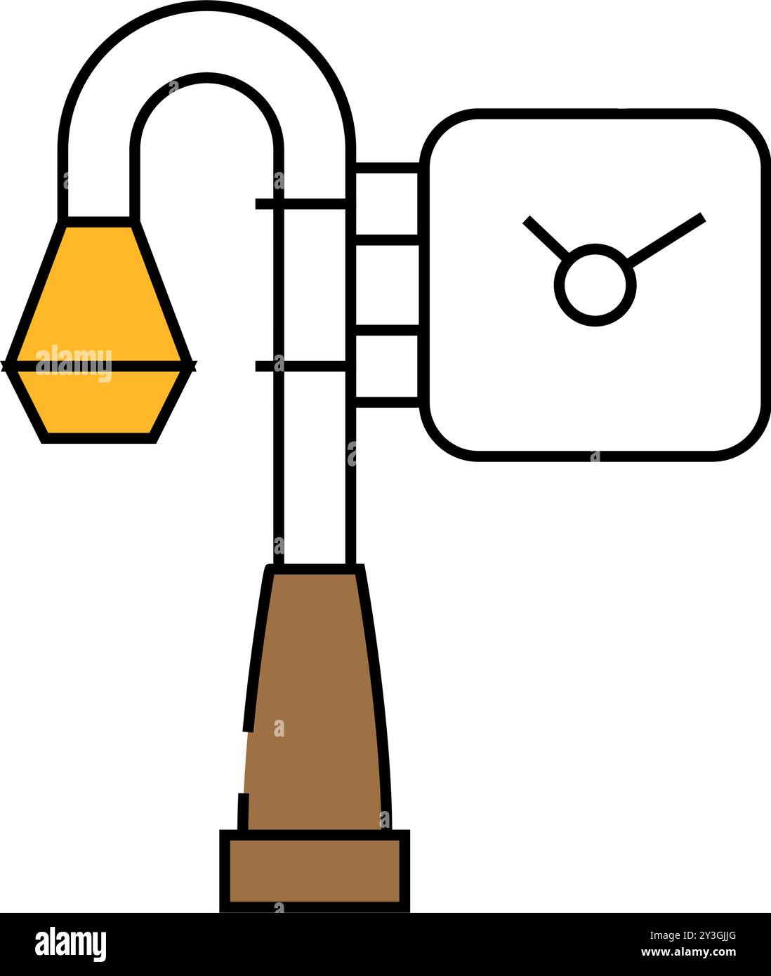 street clock icon color illustration Stock Vector Image & Art - Alamy