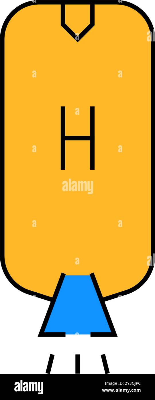 rocket fuel hydrogen icon color illustration Stock Vector Image & Art ...