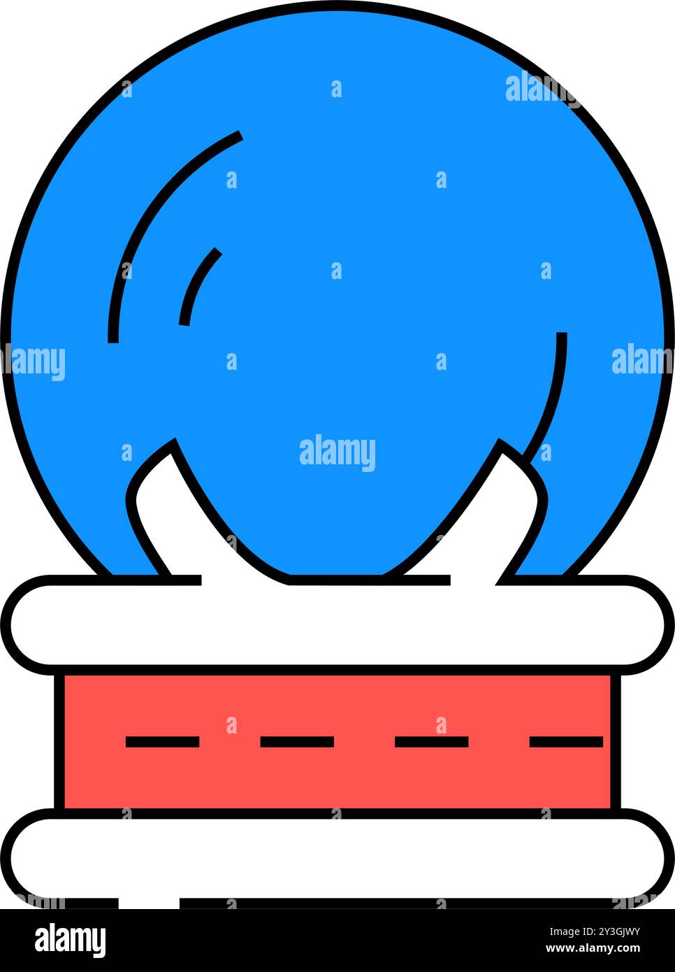 magic glass sphere fairy tale icon color illustration Stock Vector ...