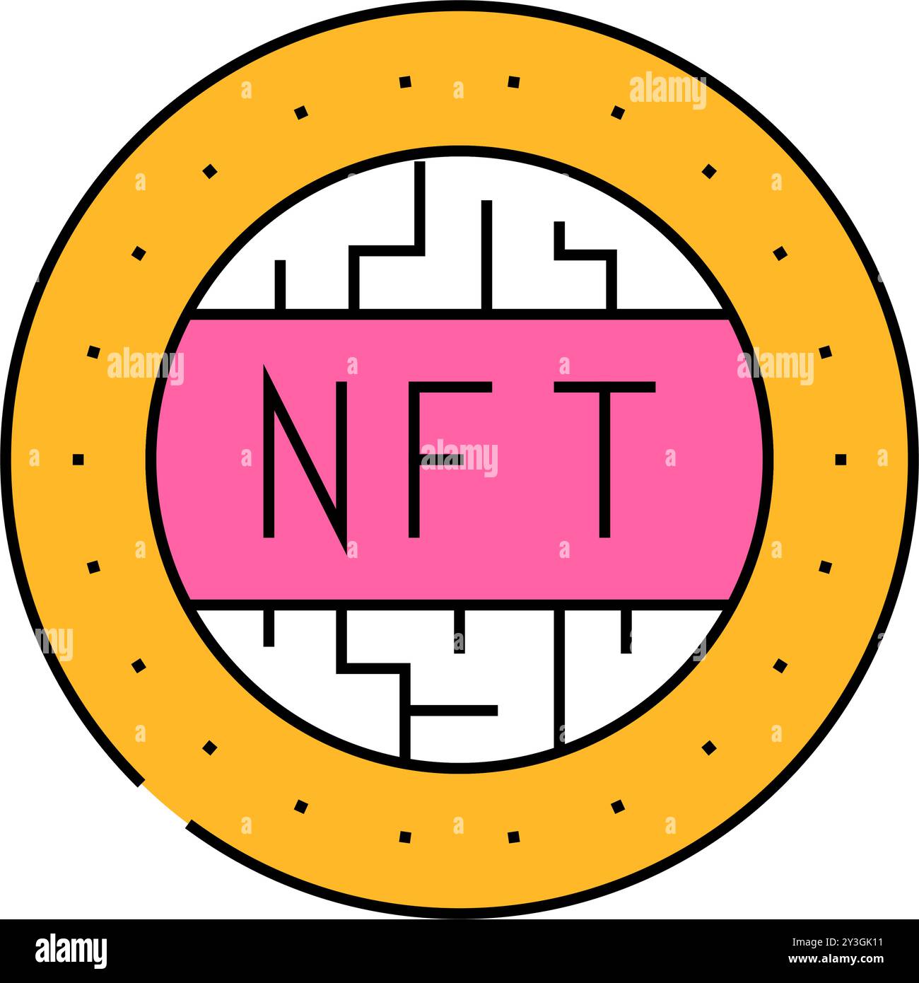 nft token icon color illustration Stock Vector Image & Art - Alamy