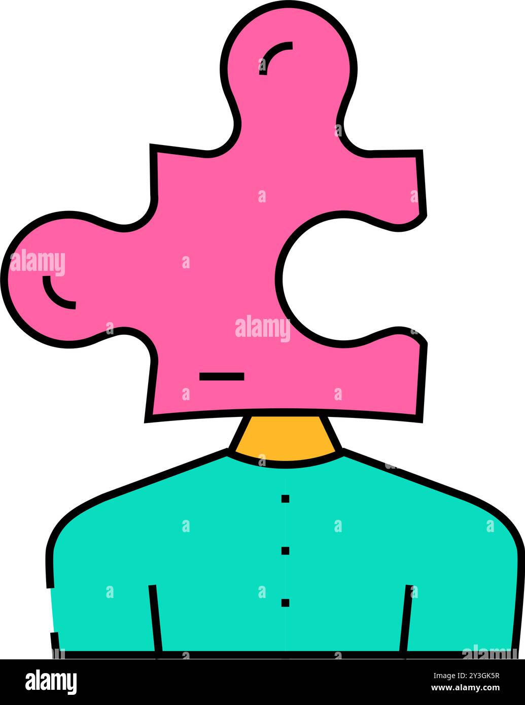 puzzle for resolve business problem icon color illustration Stock ...