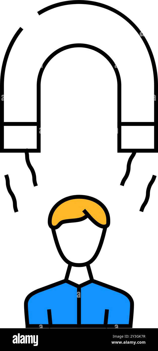 magnet people icon color illustration Stock Vector Image & Art - Alamy