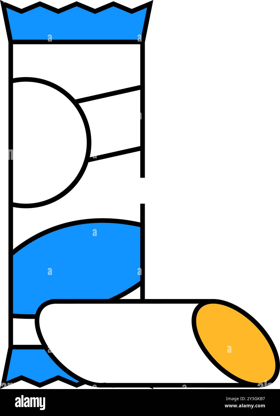 rigatoni pasta icon color illustration Stock Vector Image & Art - Alamy