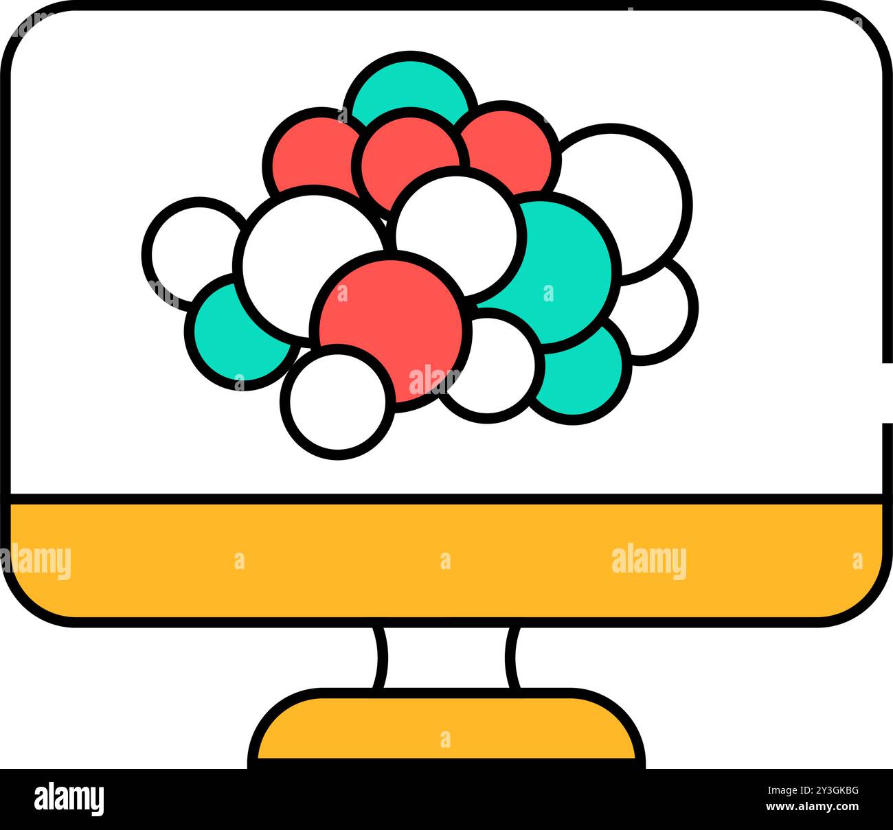 color blindness test ophthalmology icon color illustration Stock Vector ...
