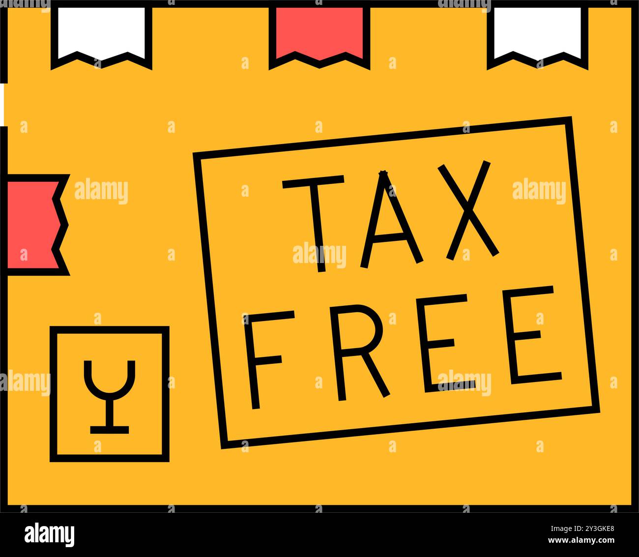 tax exemption icon color illustration Stock Vector Image & Art - Alamy