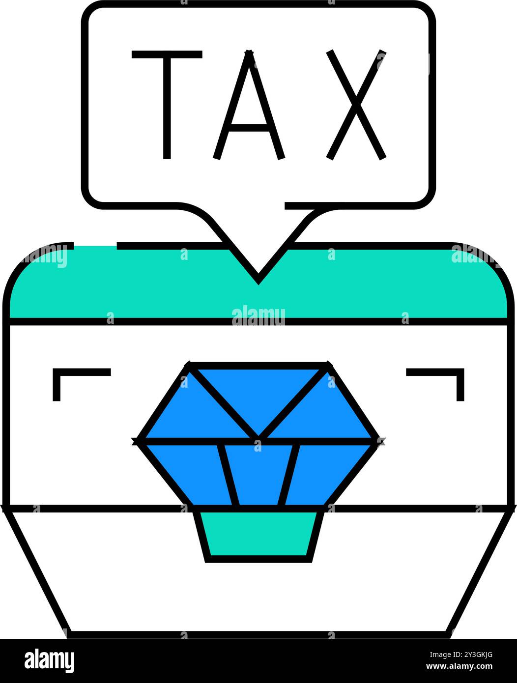 Searching tax color icon Cut Out Stock Images & Pictures - Alamy