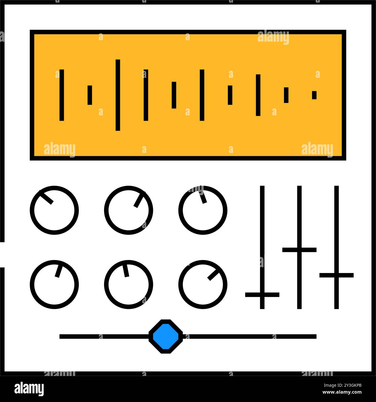sound processing video production icon color illustration Stock Vector ...