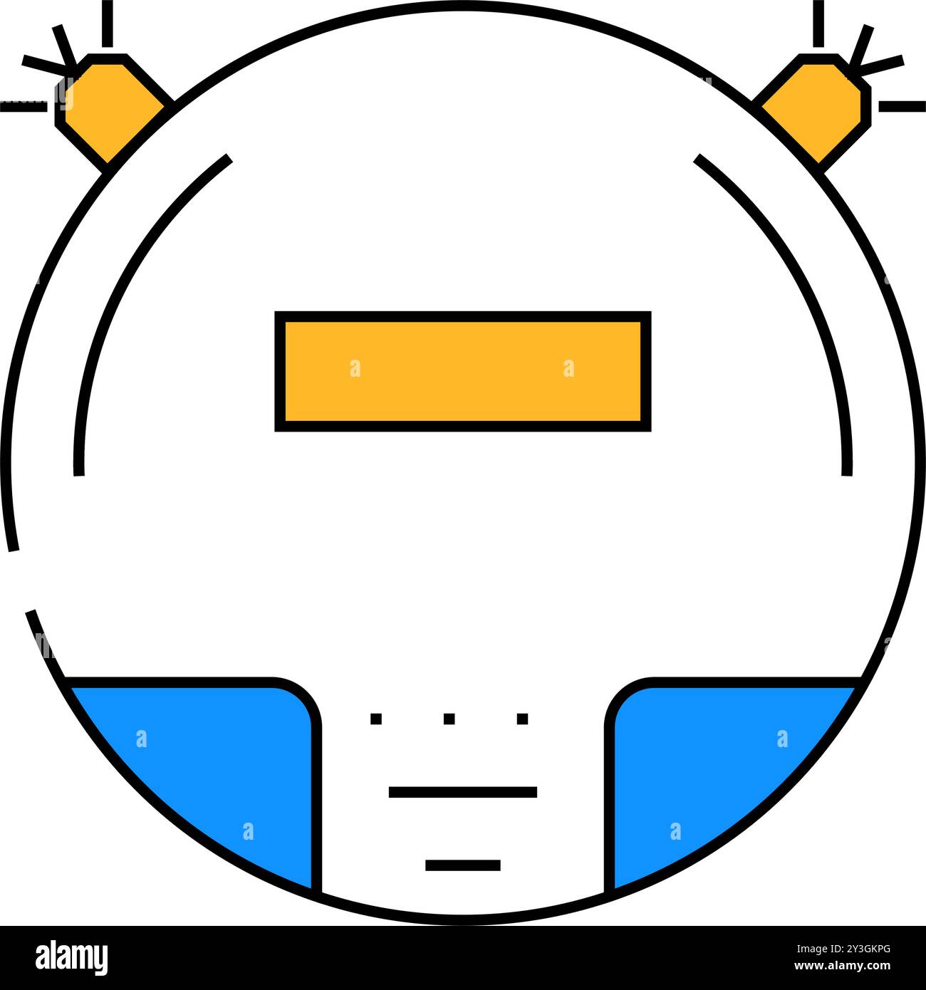 vacuum cleaner robot icon color illustration Stock Vector Image & Art ...