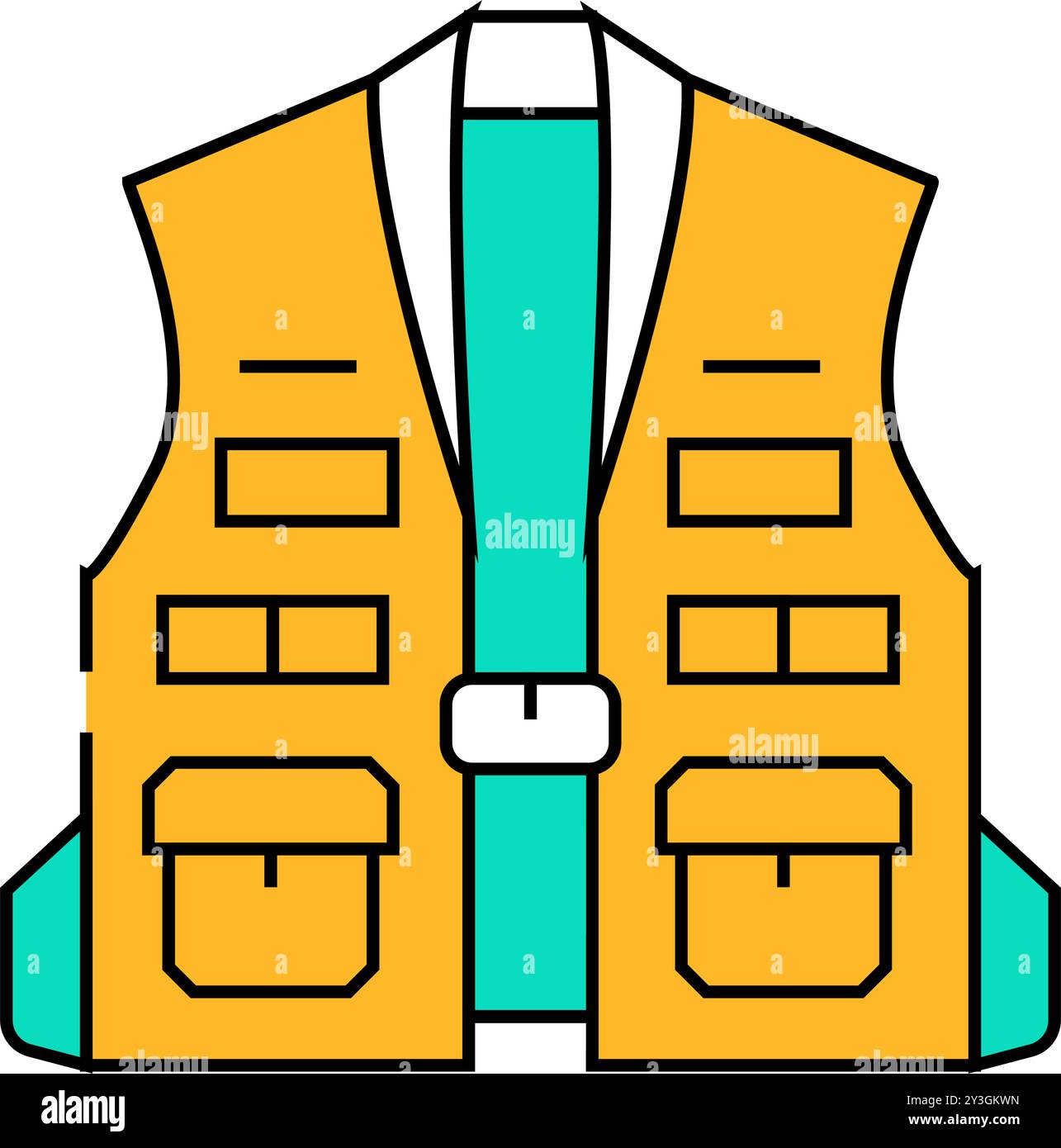 vest clothing icon color illustration Stock Vector Image & Art - Alamy