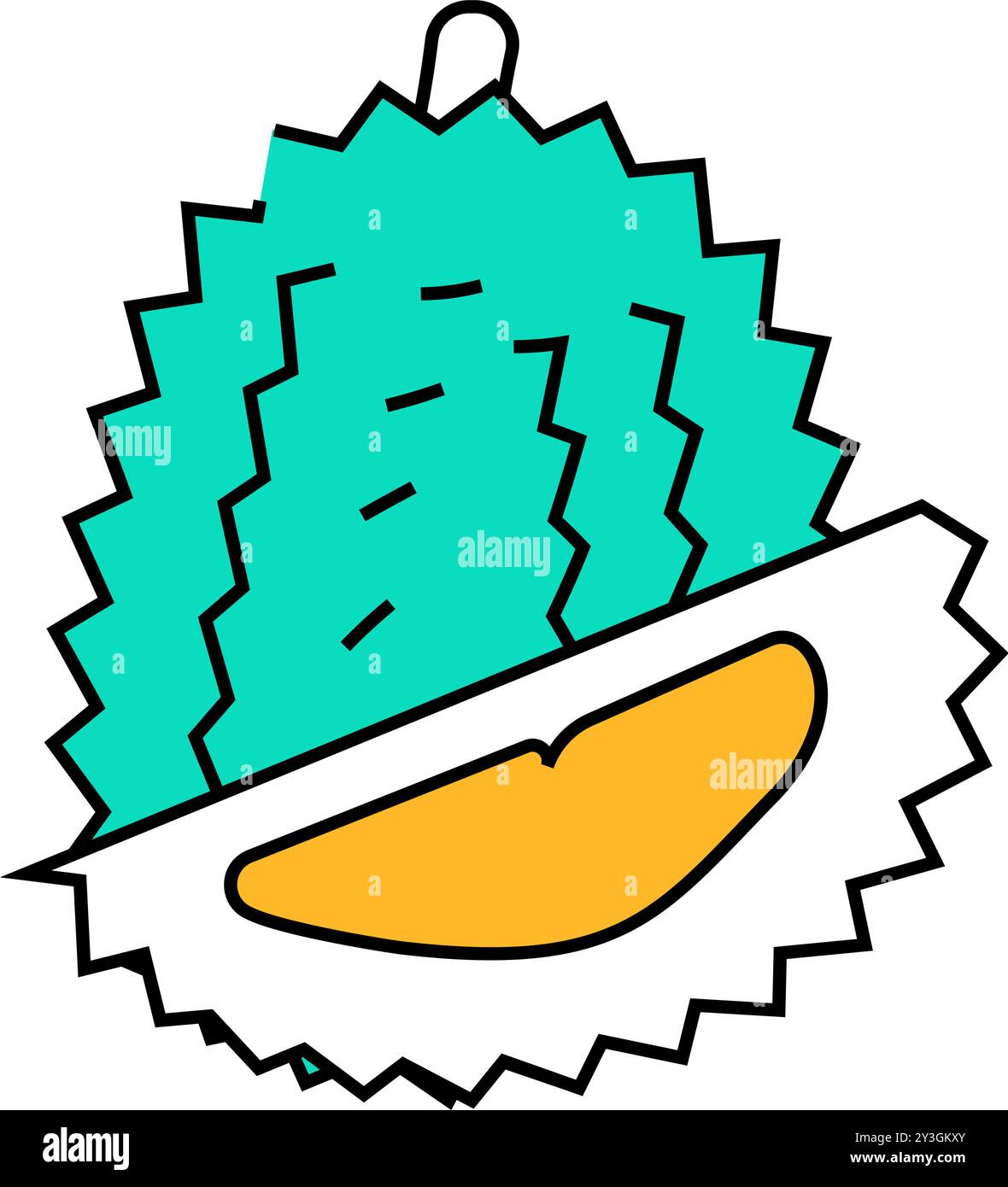 durian fruit icon color illustration Stock Vector Image & Art - Alamy